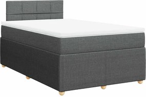 Box spring postel s matrací tmavě šedá 120x190 cm textil 3287396