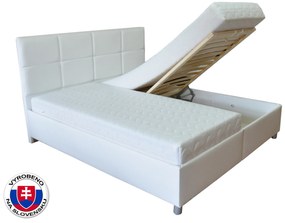 Manželská postel 160 cm Albatros (bílá) (s rošty a matracemi). 774276