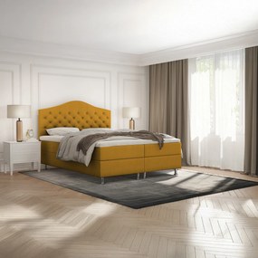 SFAB Kontinentální čalouněná postel MARS (90x200 cm) Látka Velutto: Černá (Velutto 20)
