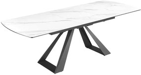 Roztahovací keramický jídelní stůl Kody 180-230 cm bílý