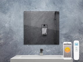 Zrcadlový infrapanel MIRROR 320W | Výhřevnost 6 m2 | 60x60 cm | WiFi termostat | Dálkový ovladač | Zrcadlo na šířku