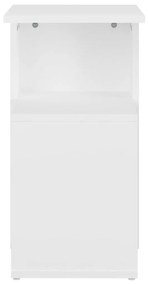 Odkládací stolek bílý 36 x 30 x 56 cm dřevotříska - Default Title