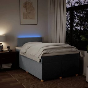 Box spring postel s matrací světle šedá 120x190 cm textil 3288912