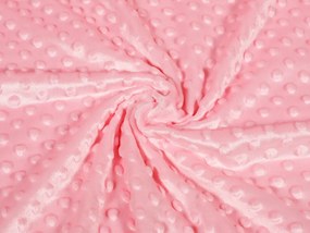 Biante Dětská oboustranná deka Minky puntíky/Polar MKP-011 Světle růžová 75x100 cm