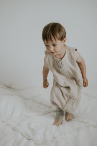 Sleepee Mušelínový spací pytel s nohavicemi ŠEDÝ Zvolte rozměr: M (3 - 4 roky)