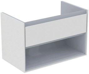 Ideal Standard Connect Air - Skříňka pod umyvadlo, 80x44x52 cm, lesklá bílá/světlá šedá mat E0827KN
