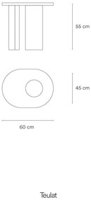 Odkládací stolek v dekoru jasanu 45x60 cm Nori – Teulat