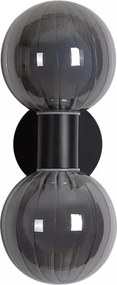 Searchlight 30507BK Dvojité nástěnné svítidlo LUMINSPHERE černé IP44