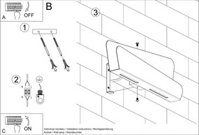 Sollux Lighting Nástěnné svítidlo BASCIA bílé