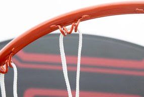 HOMCOM Venkovní basketbalový koš s tyčí, panelem a zátěžovou základnou na kolech, výška nastavitelná 2,1-2,6m - Černá a červená | Aosom