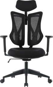 Ergonomická kancelářská židle AVENTO - černá síťovina