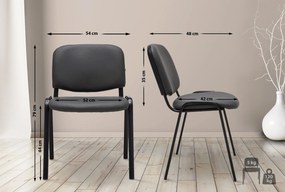 Konferenční židle Ken umělá kůže – šedá