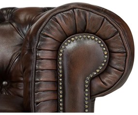 Massive home | Luxusní sedací souprava Chesterfield z pravé kůže - hnědá