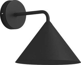 Nástěnné svítidlo Capital, 1x černé kovové stínítko, (fi 21cm), b