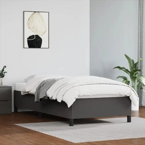 Rám postele šedý 80 x 200 cm umělá kůže