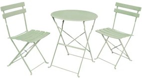 Balkonová sestava Orion, stůl + 2 židle, zelená