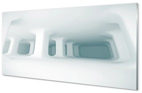 Obraz na skle Bílá 3d podpora 125x50 cm