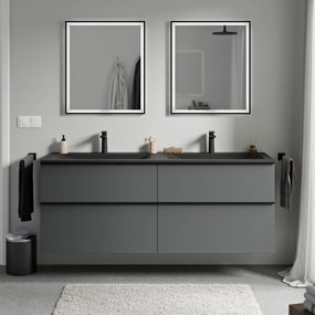 Koupelnová skříňka LAVOA 160 cm s umyvadlem z minerálního odlitku CREAM - možnost volby barvy