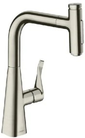 Hansgrohe M71 - Dřezová baterie Metris Select s výsuvnou sprškou, vzhled nerezu 73822800