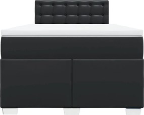 Box spring postel s matrací černá 120 x 200 cm umělá kůže 3286116