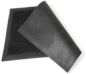 Gumová čisticí rohož Pin Squares 40 x 60 x 0,7 cm, černá