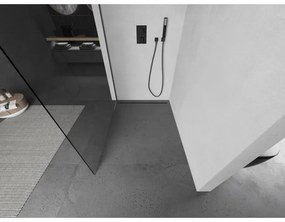 Mexen Kioto L, sprchová zástěna Walk-In 100 x 200 cm, 8mm čiré sklo, grafitový profil, 800-100-103-95-00