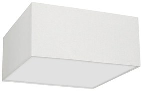 Stropní svítidlo Albion Square, 1x bílé bavlněné stínítko, (bílé plexisklo), (40cm)