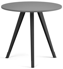 Konferenční stůl PRIMO ZEN, průměr 80 cm, černá podnož, grafit