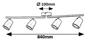 Rabalux 5048 - LED Bodové svítidlo SOLANGE 4xLED/6W/230V