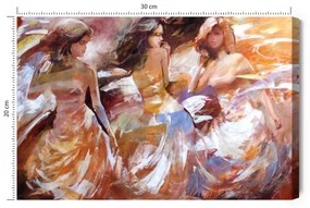 Obraz Tři Mladé Ženy Nedostatek Nedostatek Plátno Canvas 120x80