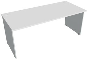 Stůl pracovní rovný 180 cm - Hobis Gate GS 1800 Dekor stolové desky: bílá, Dekor lamino podnože: šedá