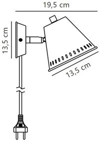 Nordlux - Nástěnné bodové svítidlo PINE 1xGU10/15W/230V