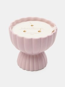 Sinsay - Vonná svíčka v žebrované nádobě Sakura - pastelová růžová
