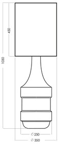 4concepts Designová stolní lampa BIARITZ Barva: Modro-zlatá