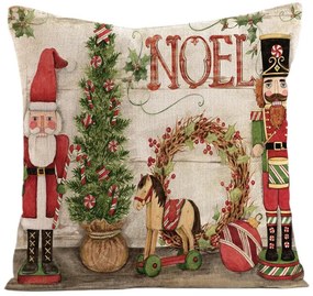 Vánoční povlak na polštář NOEL 45x45 cm, barevný