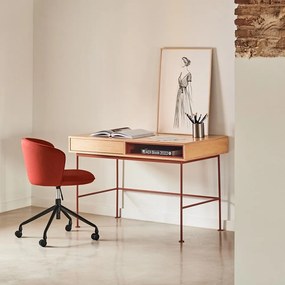 Pracovní stůl s deskou v dubovém dekoru 60x120 cm Yoko – Teulat