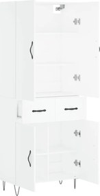 Skříň highboard bílá 69,5 x 34 x 180 cm kompozitní dřevo 3198177