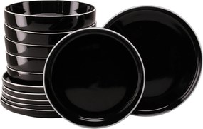 XXXLutz JÍDELNÍ SOUPRAVA Nordic Gourmet Schwarz 12dílné Creatable - Online Only nádobí - 007768069702
