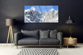 akrylový obraz Hora Sníh Krajina 120x60 cm