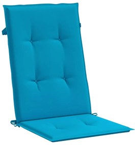 vidaXL Podušky na židli vysoké opěradlo 6 ks modré 120x50x3 cm textil