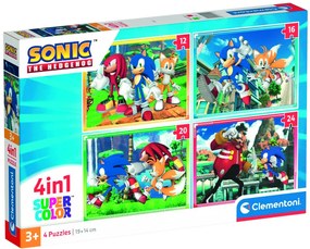 Clementoni - Puzzle 4v1 Sonic (12+16+20+24 dílků)