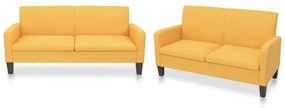 2dílná sedací souprava textil žlutá 278214