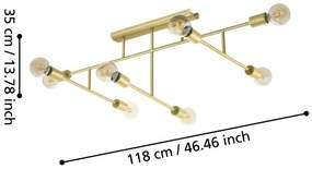 Eglo 98882 - Přisazený lustr BELSIANA 8xE27/40W/230V
