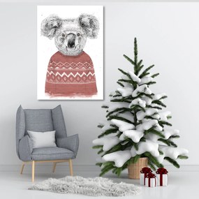 Gario Obraz na plátně Medvěd koala ve vánočním svetru - Rykker Rozměry: 40 x 60 cm
