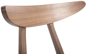 Sada 2 dřevěných jídelních židlí tmavé dřevo/bílá LYNN Beliani