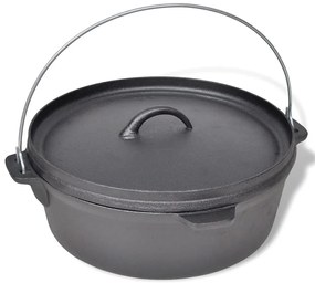 vidaXL Litinový hrnec 5,6 L Dutch Oven s příslušenstvím
