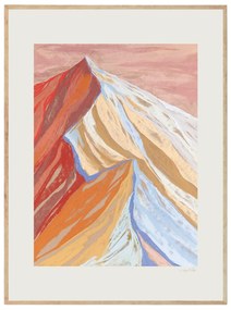 THE POSTER CLUB Autorský plakát Cuillin Ridge VII by Mandy Maria 50x70 cm, červená barva, papír