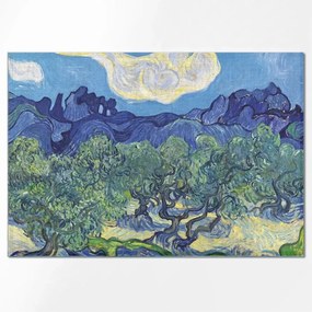Lenbutik Lněné prostírání 48x32 Vincent Van Gogh Olivové stromy / Olive trees