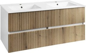 Aqualine Paneda - Umyvadlová skříňka 119x55x45 cm, dub emporio PN312