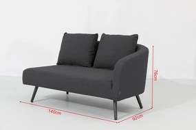 Doppler Melia LIKA-TEX® antracit - luxusní zahradní souprava - Rozbalené zboží (N603)